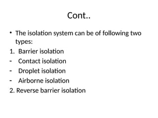 isolation precautions, infection control | PPTX