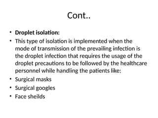 isolation precautions, infection control | PPTX