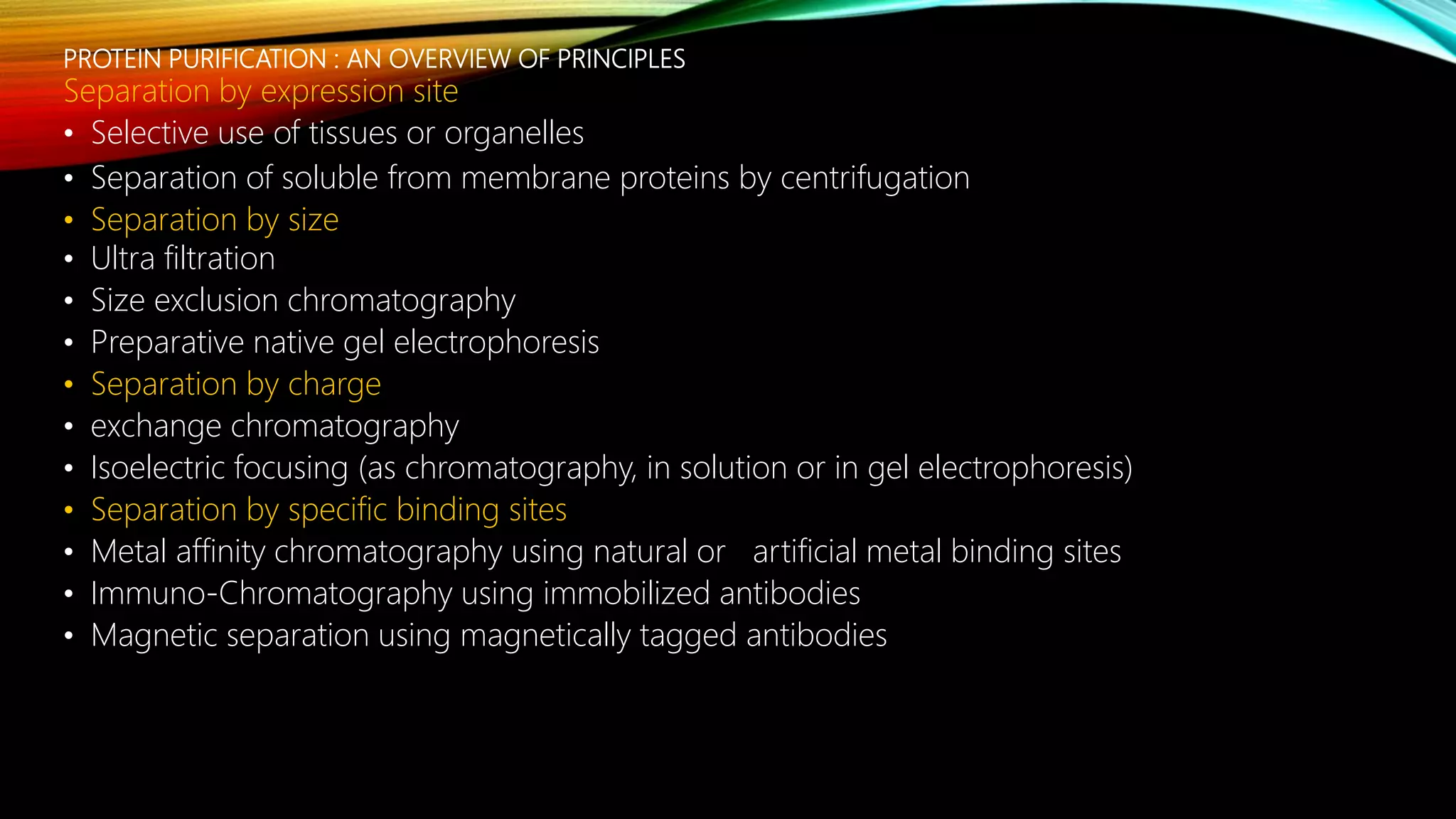 Isolation, purification and characterisation of protein | PPTX