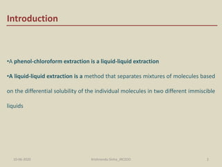 Isolation & purification of DNA from tissue | PPTX