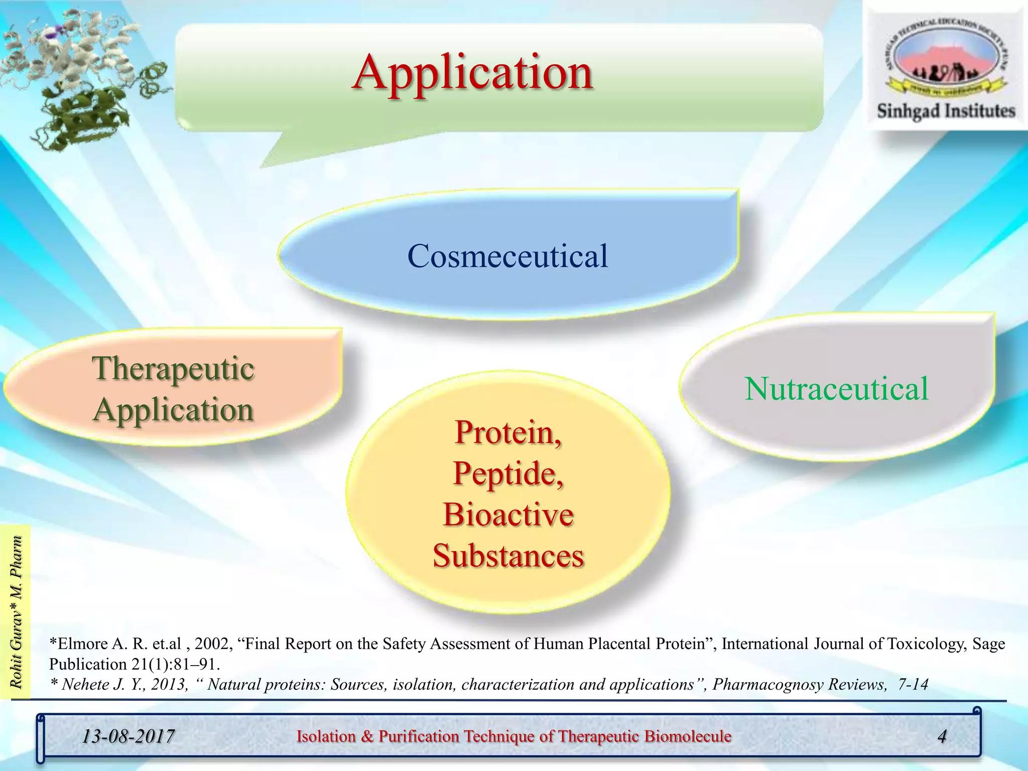 Isolation purification technique for Therapeutic Bio molecules ...