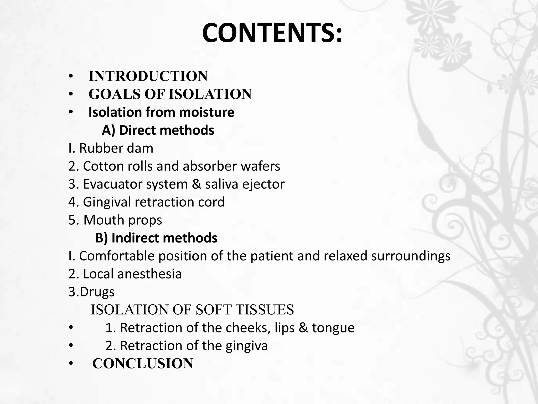 Isolation in Dentistry | PPTX