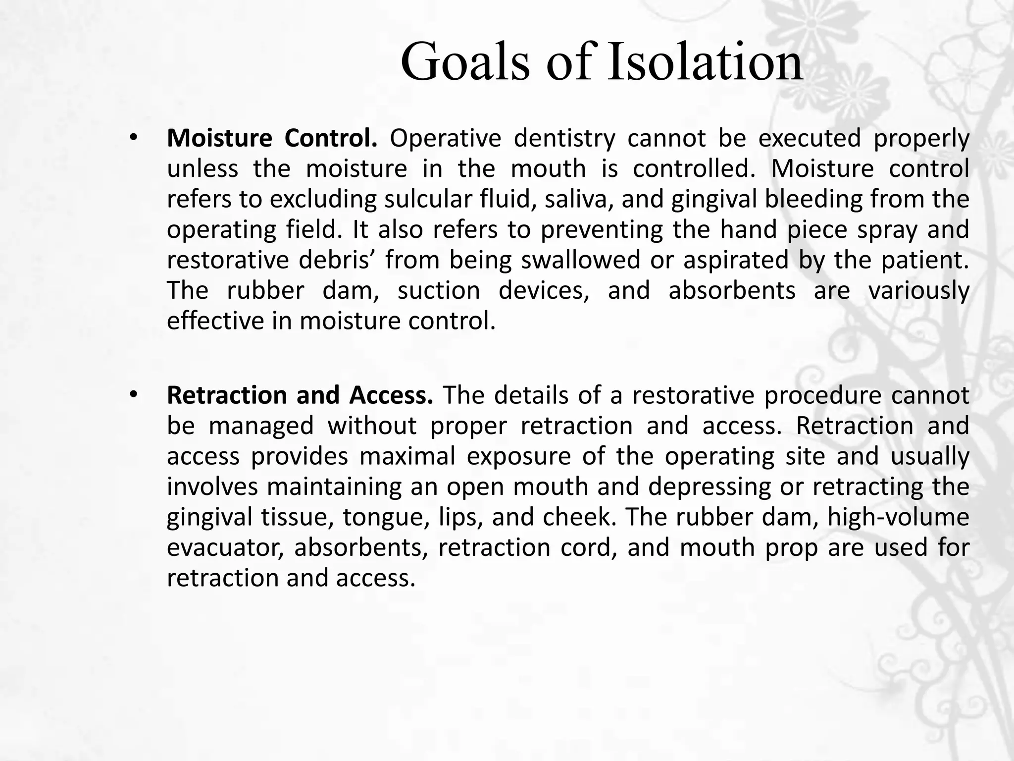 Isolation in Dentistry | PPTX