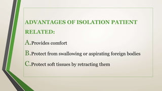 Isolation techniques in pediatric dentistry | PPTX