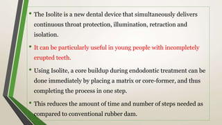 Isolation techniques in pediatric dentistry | PPTX