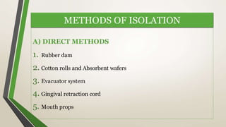 Isolation techniques in pediatric dentistry | PPTX