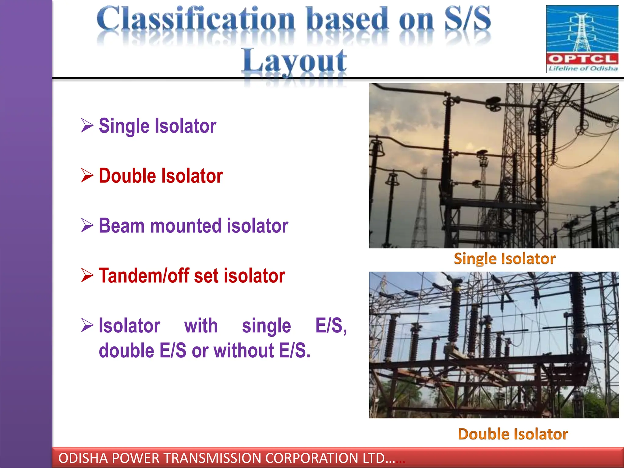 ISOLATOR of different types used in power system.pptx