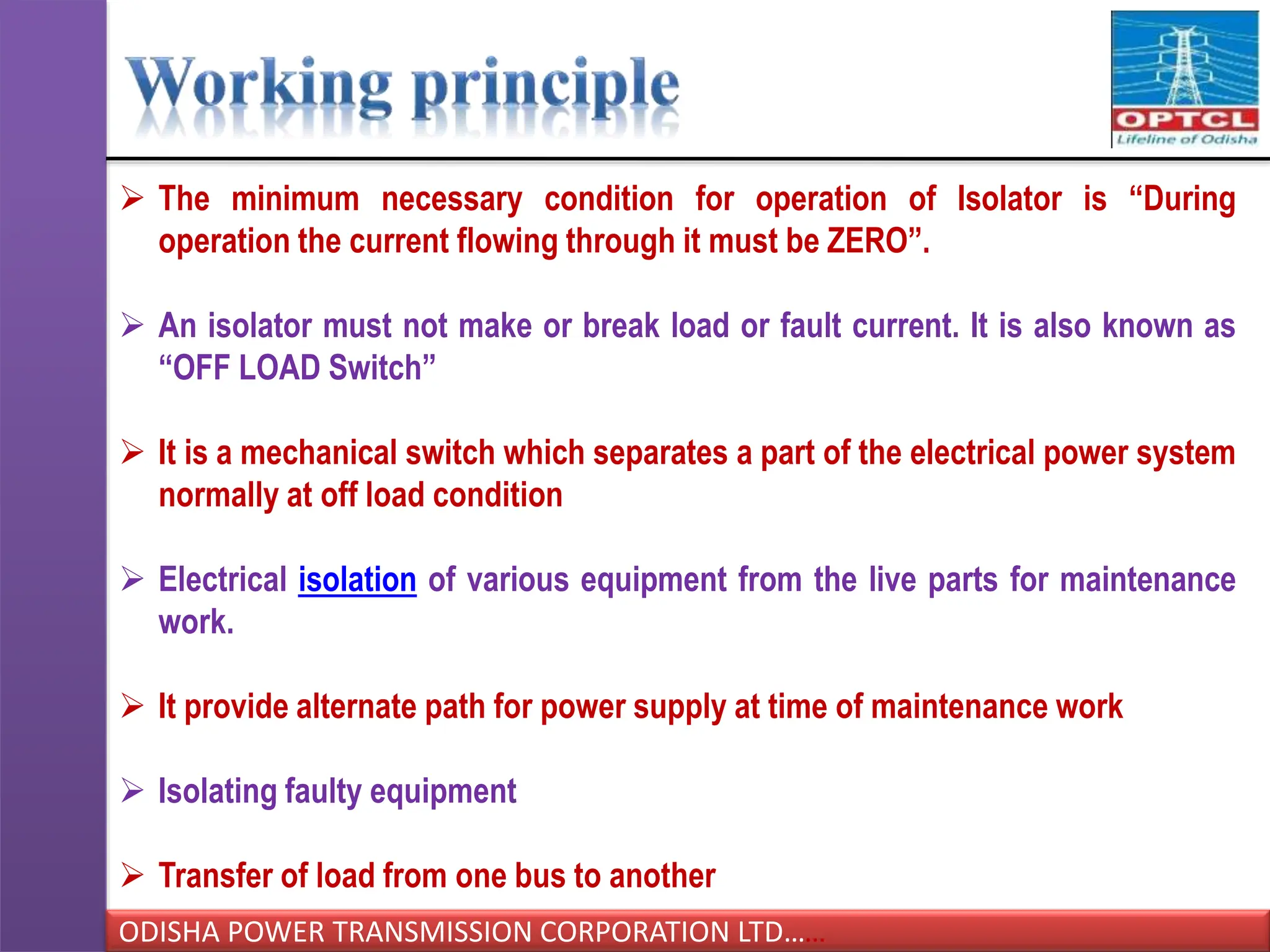 ISOLATOR of different types used in power system.pptx