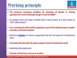 ISOLATOR of different types used in power system.pptx
