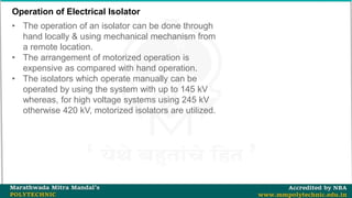 Isolator & its Types by Mrs. Mali S.Ppptx | PPTX