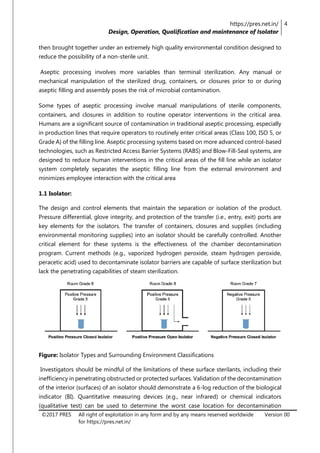Pharmaceutical Isolator technology in aseptic processing | PDF