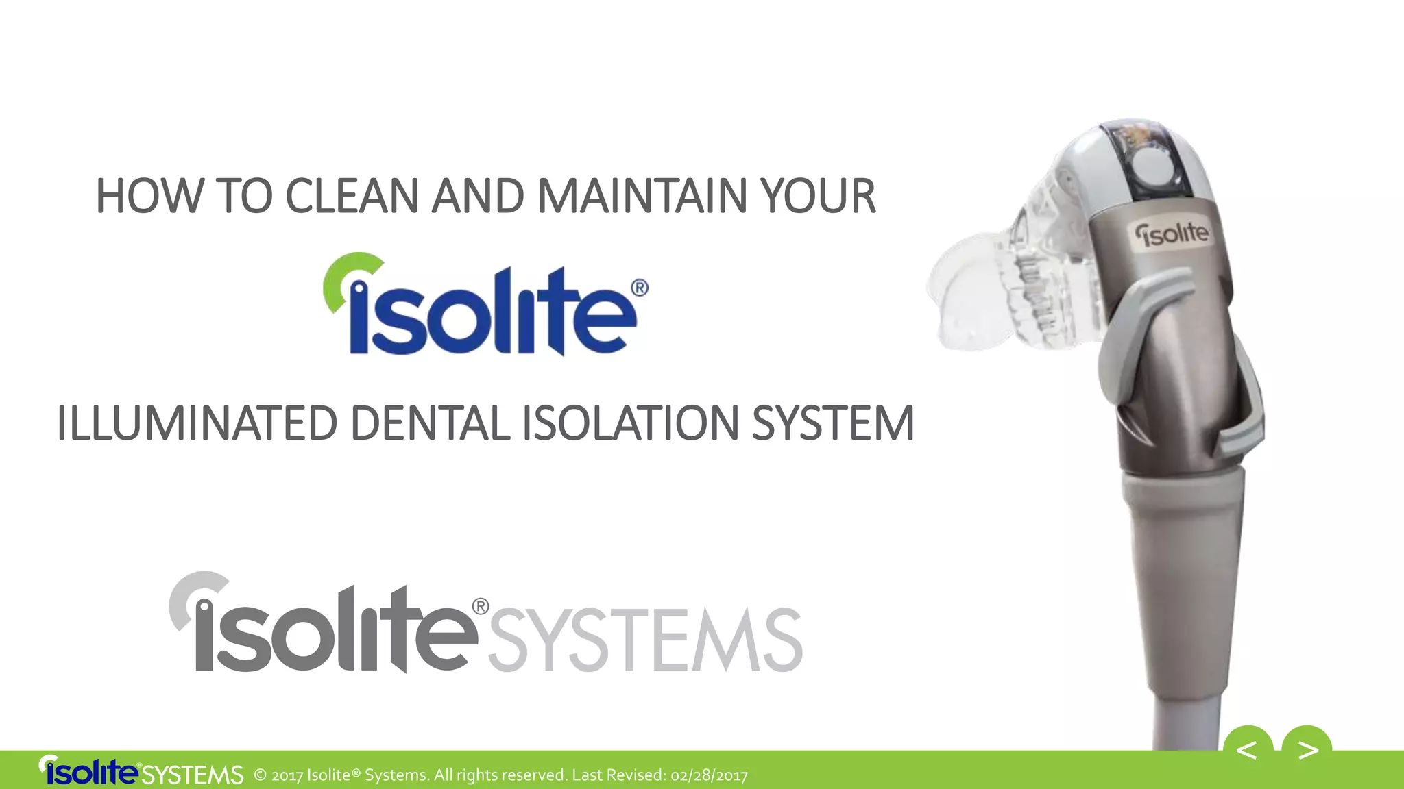Isolite Cleaning & Maintenance | PDF