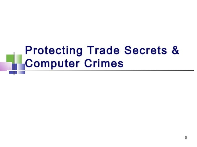 proctecting trade secrets computer crimes | PPT