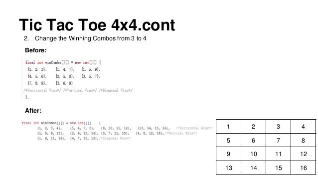 Tic Tac Toe Java Development