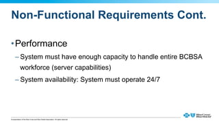 BCBSA Requirements: Final Presentation | PDF