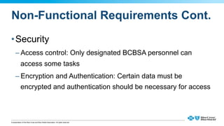 BCBSA Requirements: Final Presentation | PDF
