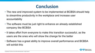 BCBSA Requirements: Final Presentation | PDF