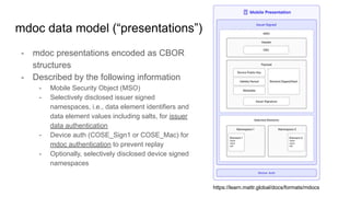 ISO mdoc 101 session presented to Internet Identity Workshop IIW ...