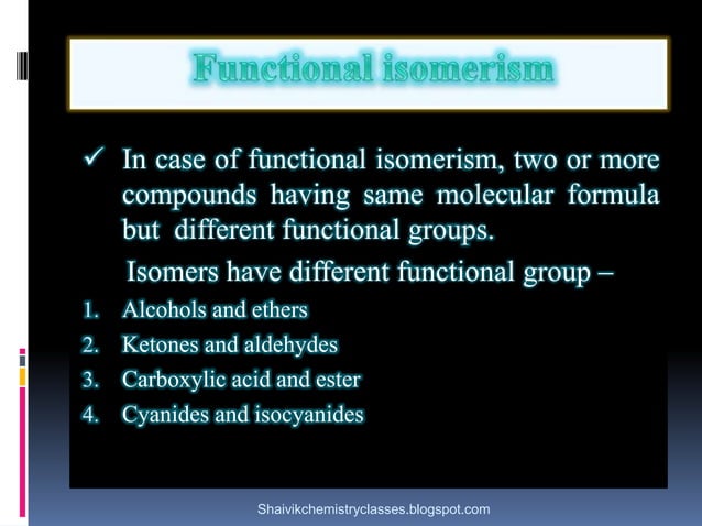 Isomerism and its types | PPTX | Chemistry | Science