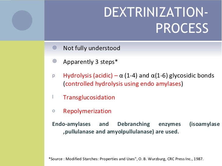 Isomerization And Dextrinization S