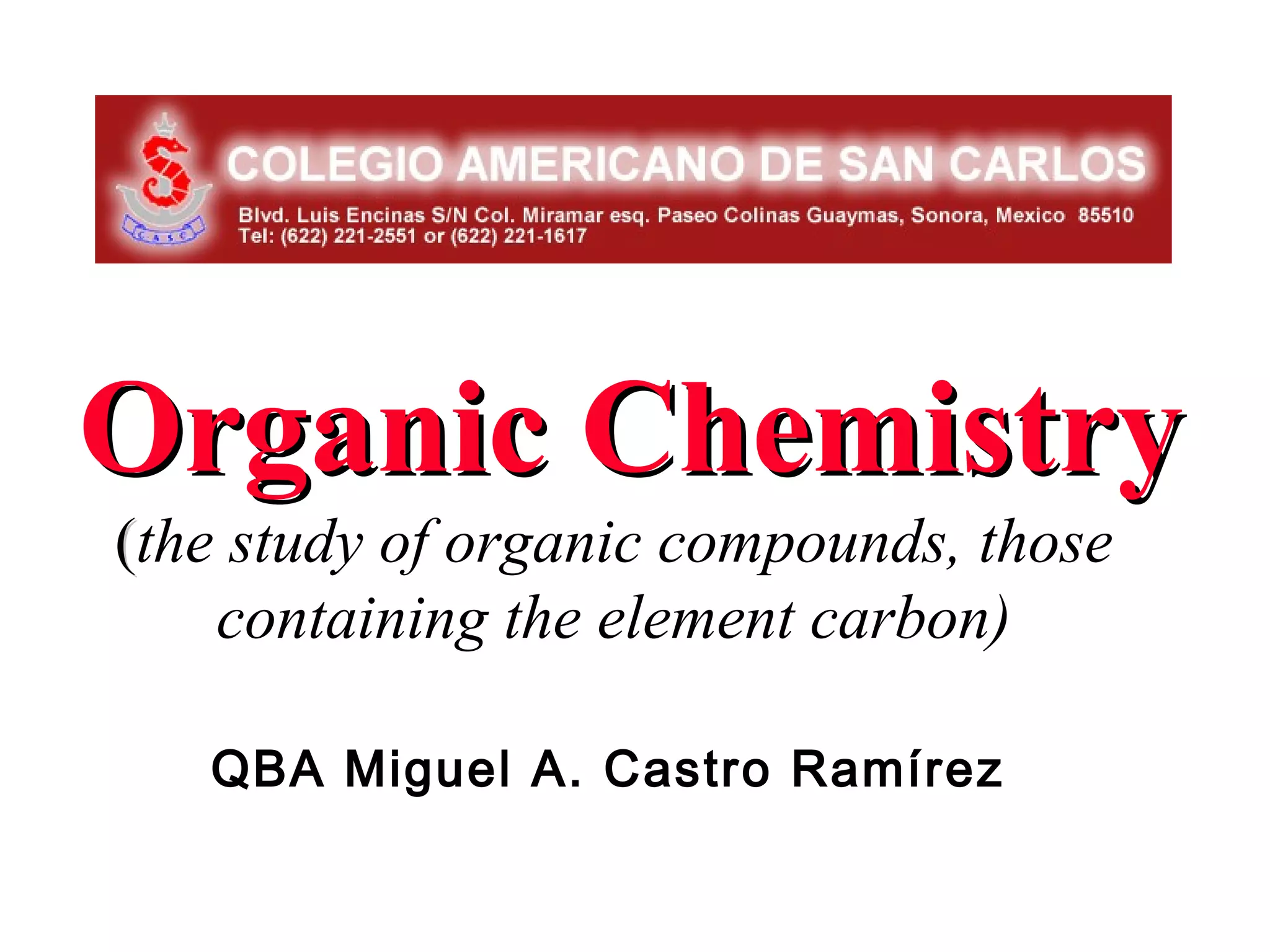 ORGANIC CHEMISTRY | PPT | Chemistry | Science