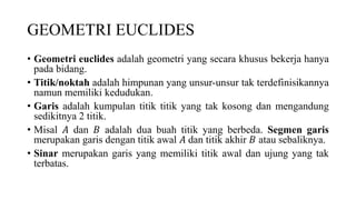 Materi lengkap isometri yang dibutuhkan untuk geometri | PPTX
