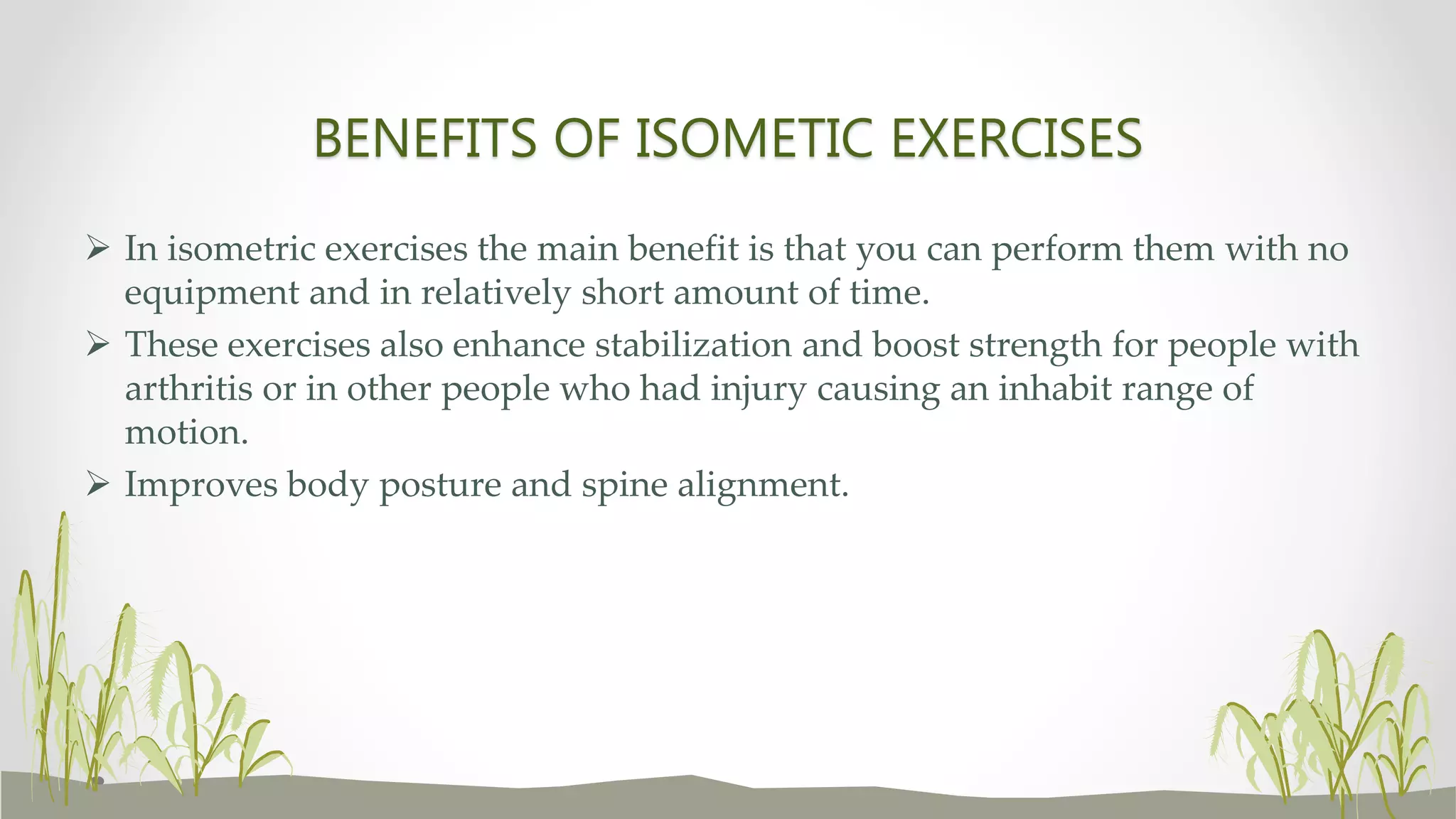 Isometric and isotonic exercises | PPTX