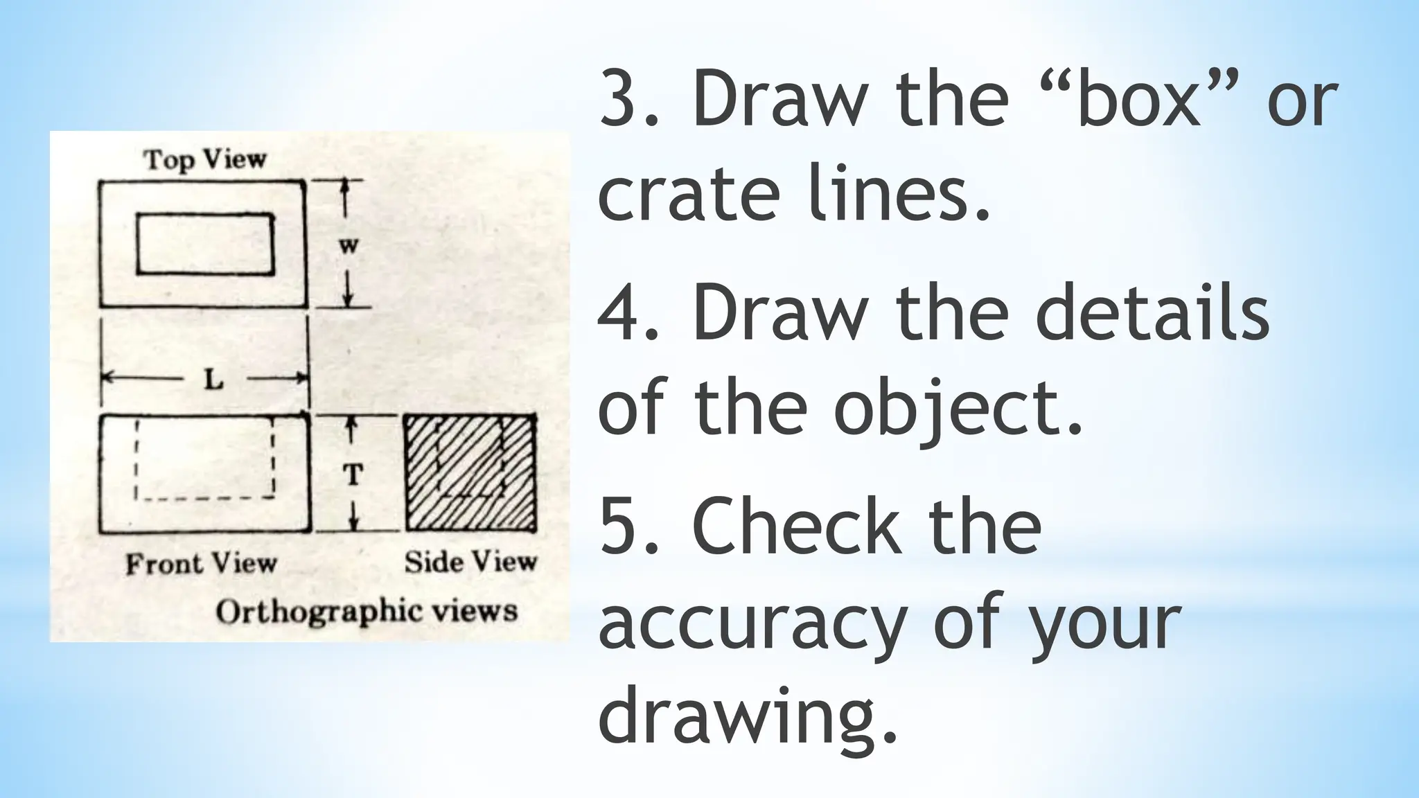 MOST COMMON PICTORIAL DRAWINGSand Steps in Sketching an Isometric View ...