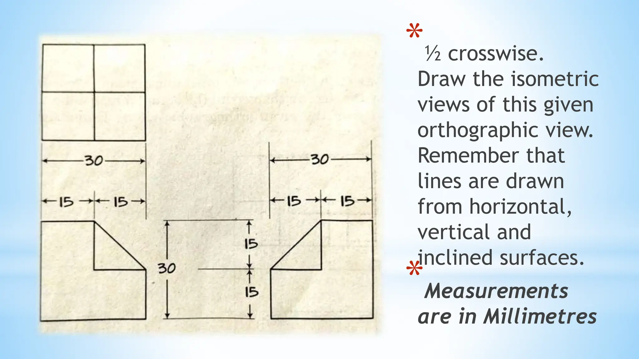 MOST COMMON PICTORIAL DRAWINGSand Steps in Sketching an Isometric View ...
