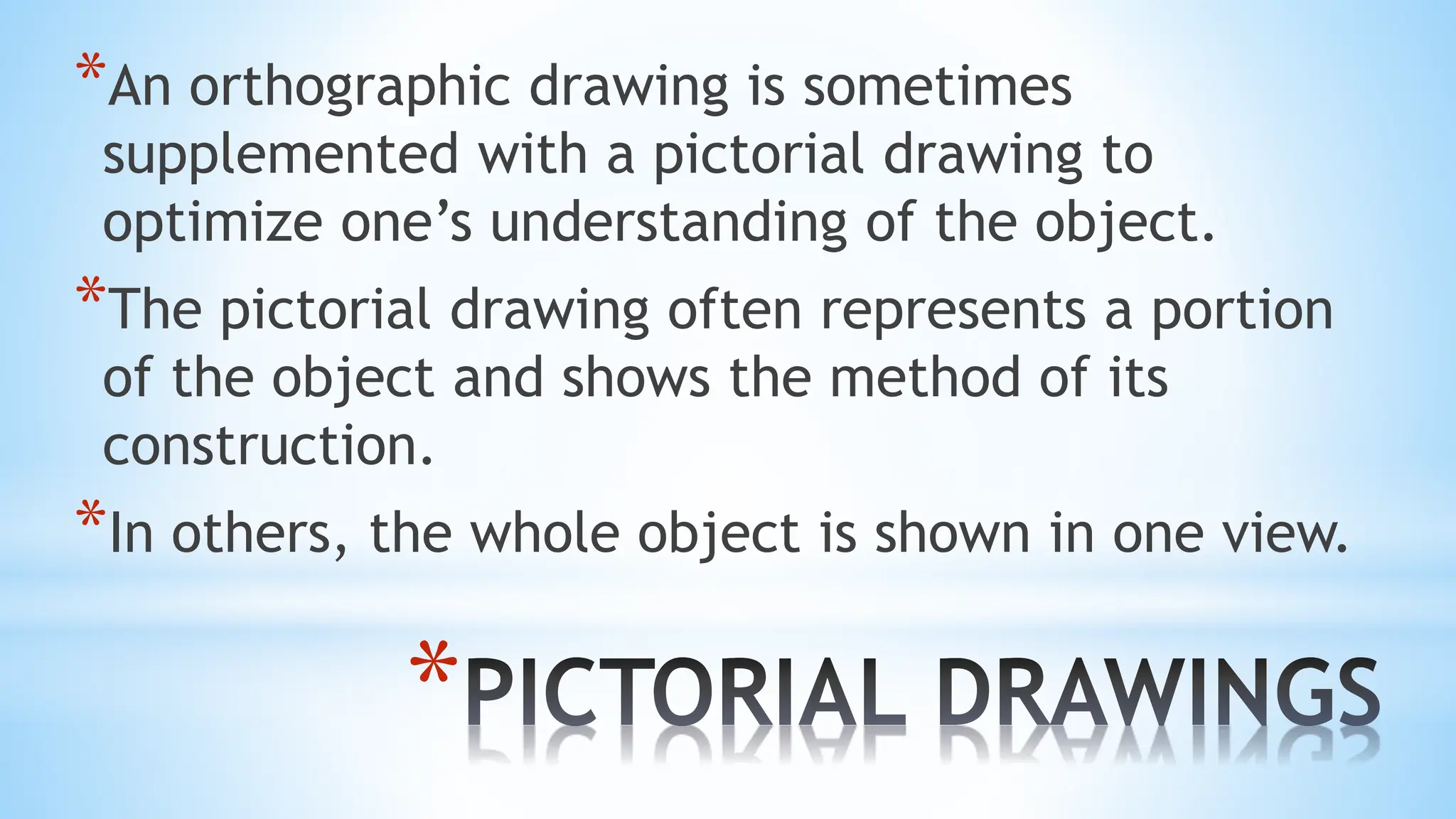 MOST COMMON PICTORIAL DRAWINGSand Steps in Sketching an Isometric View ...