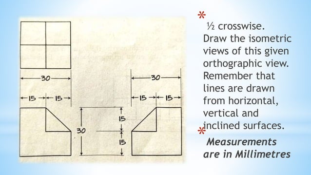 MOST COMMON PICTORIAL DRAWINGSand Steps in Sketching an Isometric View ...