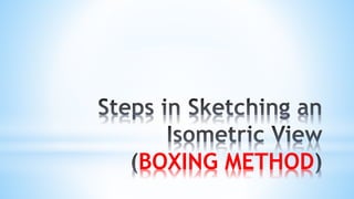 MOST COMMON PICTORIAL DRAWINGSand Steps in Sketching an Isometric View ...