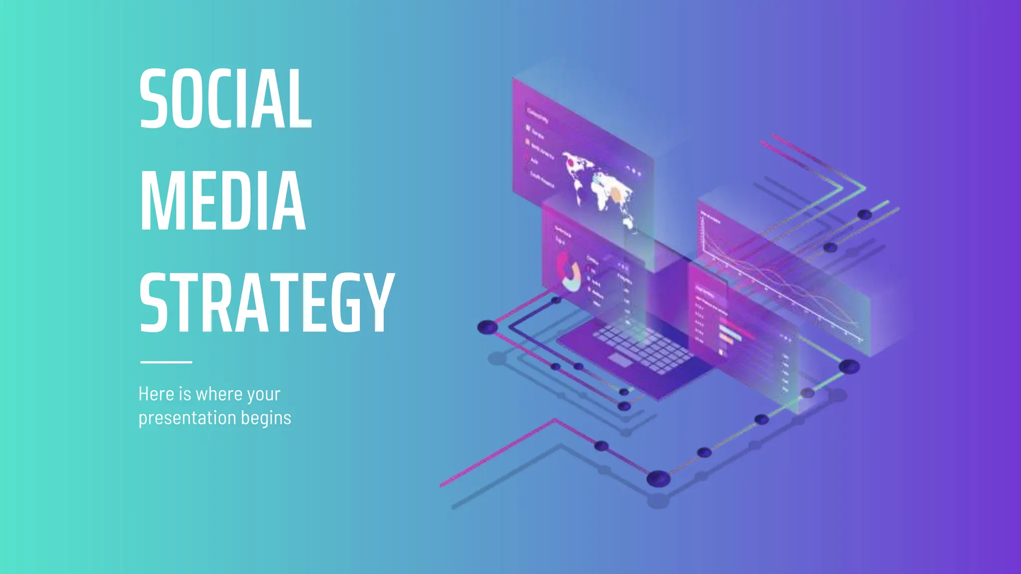 Isometric Gradient Social Media Strategy by Slidesgo.pptx