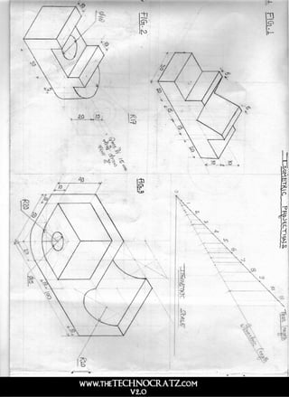 Isometric projection - engineering drawing b.tech