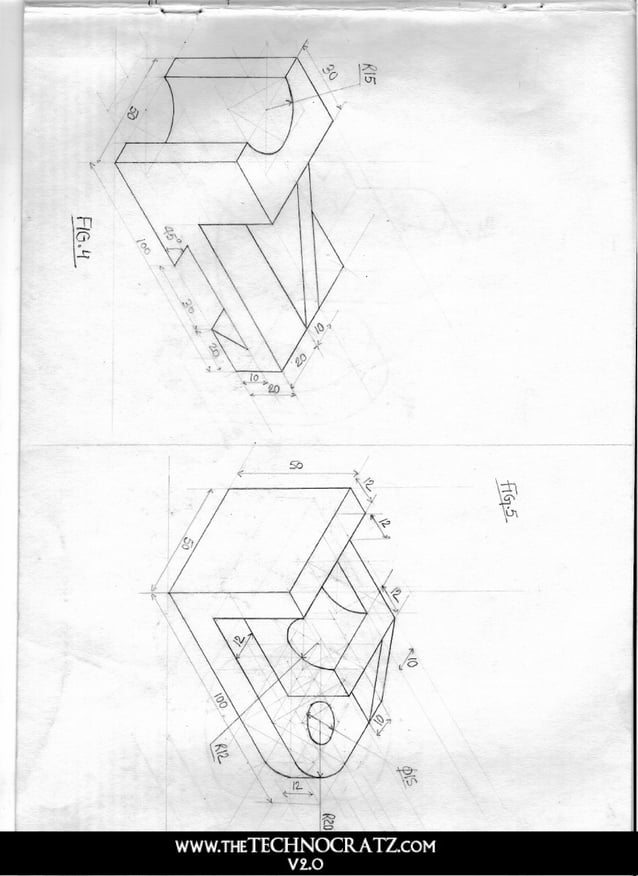 Isometric projection - engineering drawing b.tech