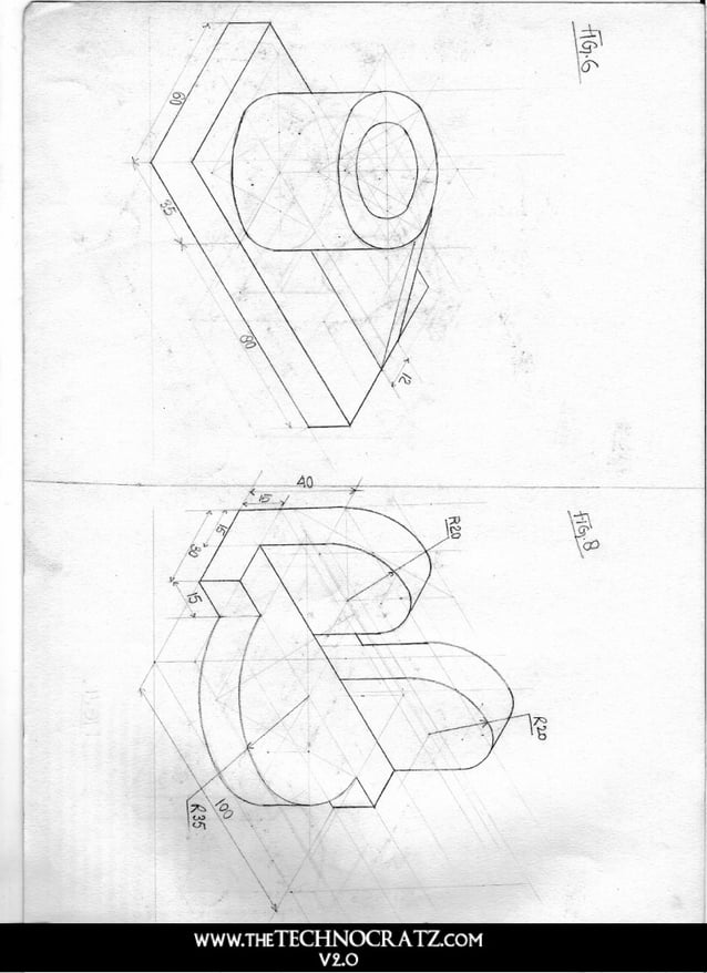 Isometric projection - engineering drawing b.tech