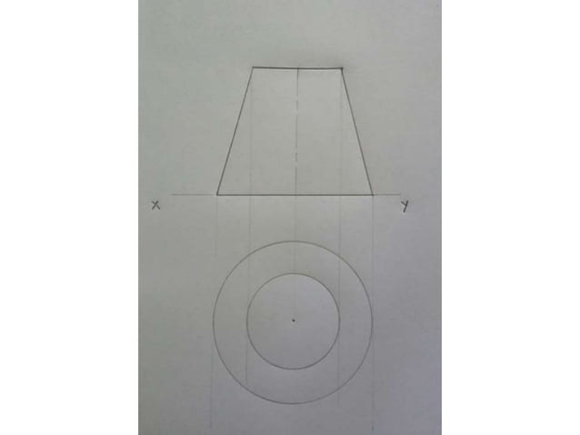 Isometric projection of frustum of cone | PPTX | Drawing and Sketching ...