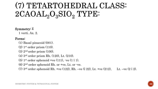 Isometric tetragonal system | PPT