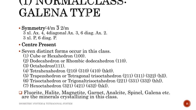 Isometric tetragonal system | PPT