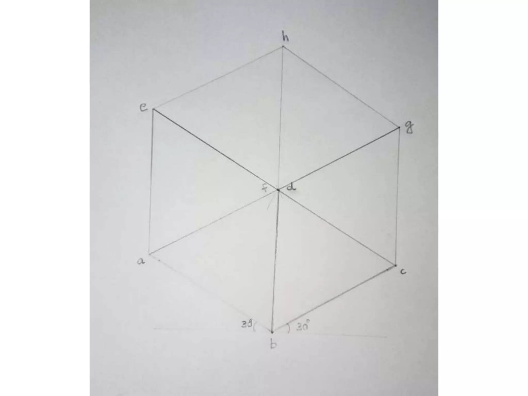 Isometric view of combination of solids: Cylinder resting centrally ...