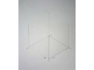 Isometric view of combination of solids: Cylinder resting centrally ...
