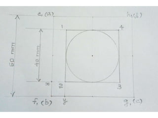Isometric view of combination of solids: Cylinder resting centrally ...