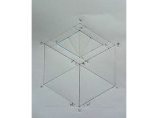 Isometric view of combination of solids: Cylinder resting centrally ...