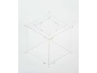 Isometric view of combination of solids: Cylinder resting centrally ...