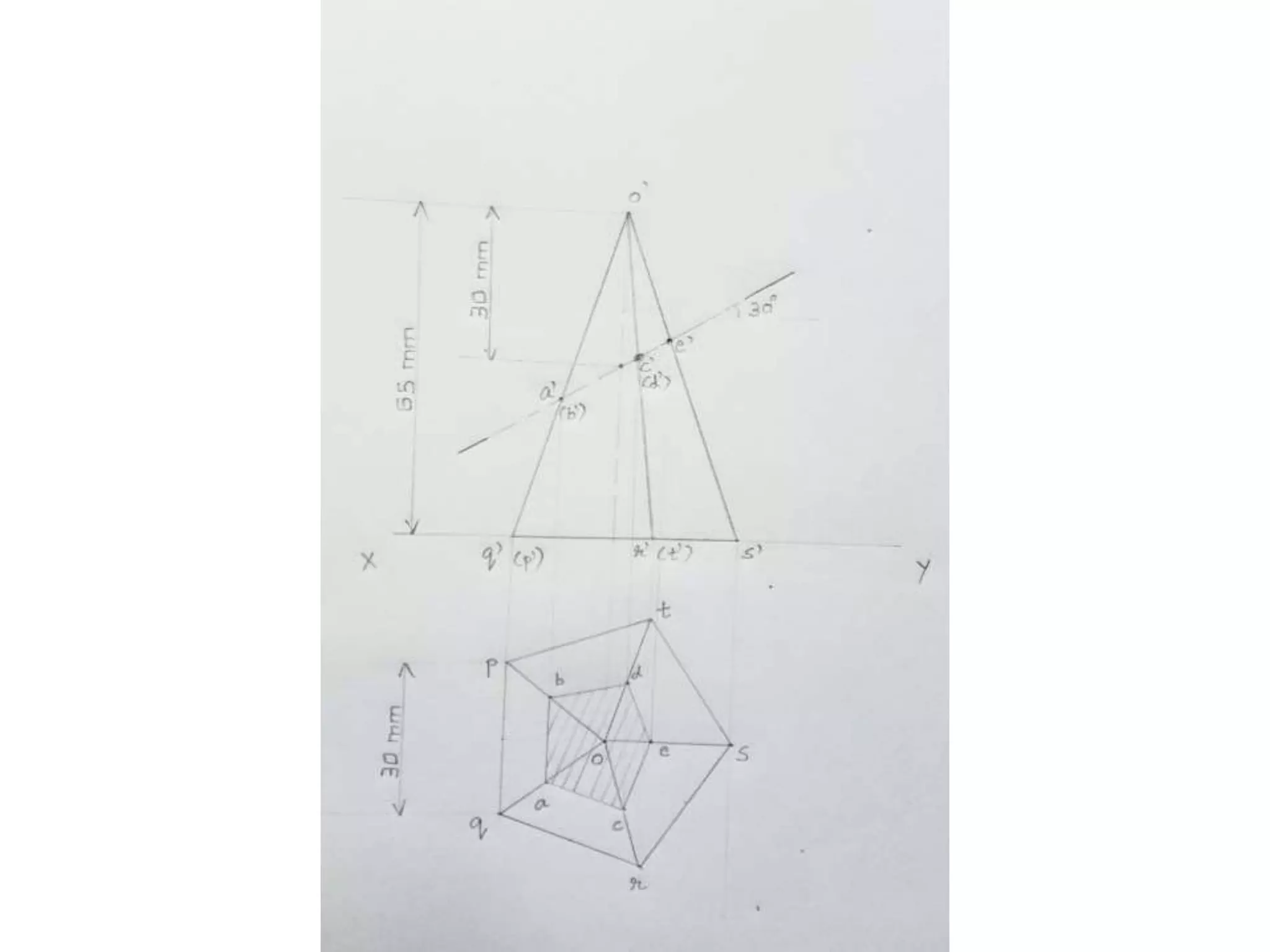 Isometric view of truncated pentagonal pyramid | PPTX