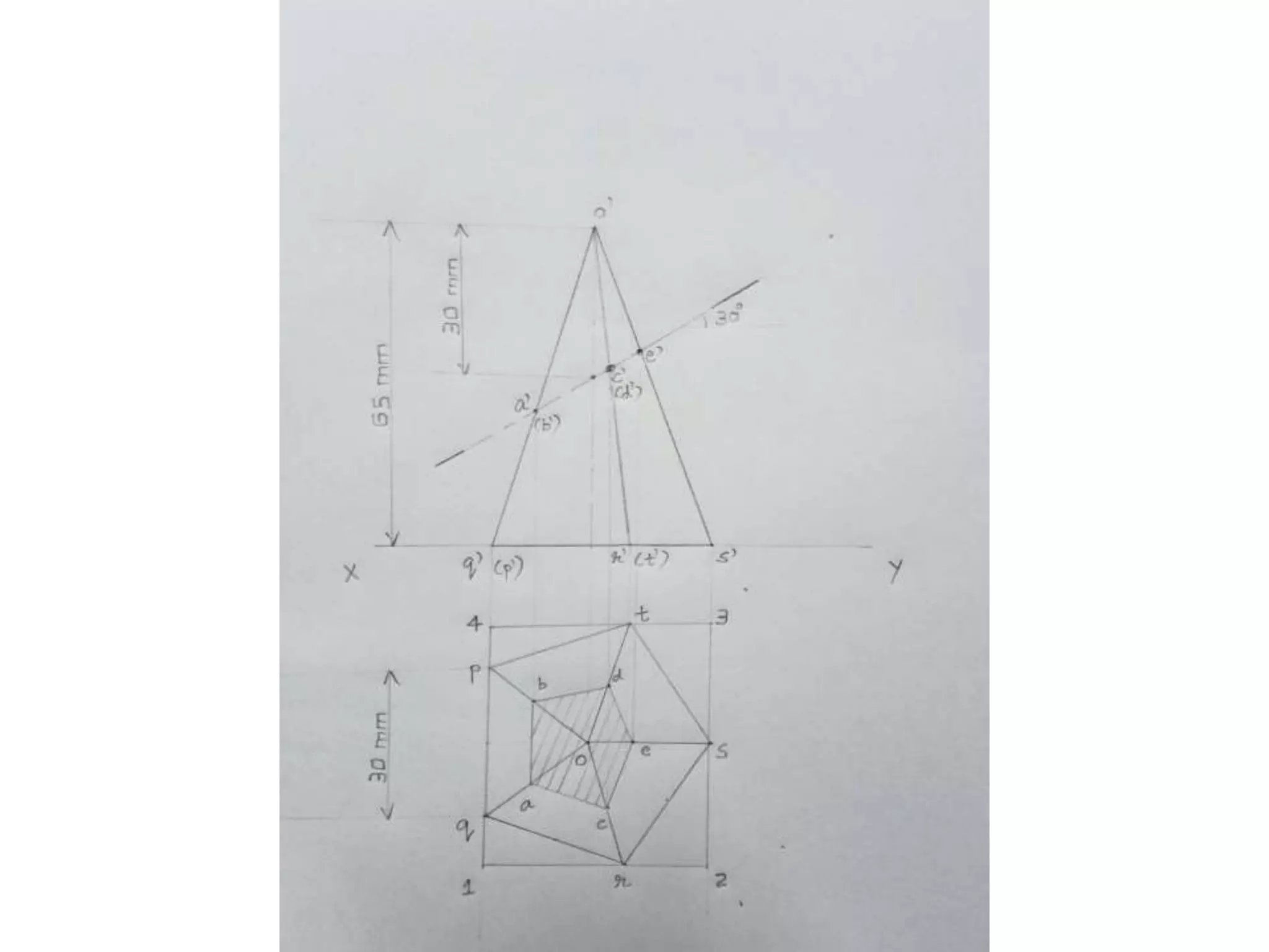 Isometric view of truncated pentagonal pyramid | PPTX