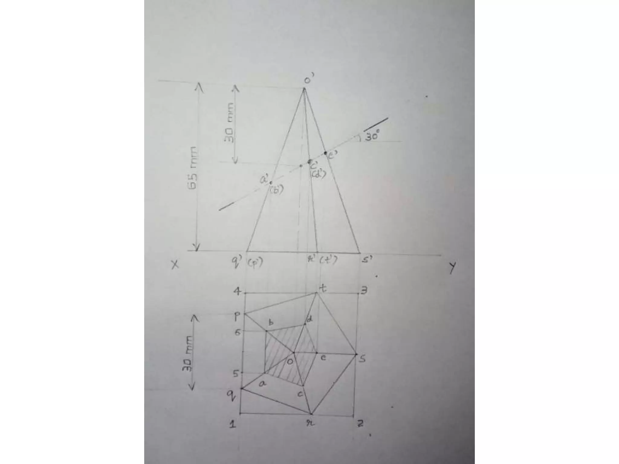 Isometric view of truncated pentagonal pyramid | PPTX