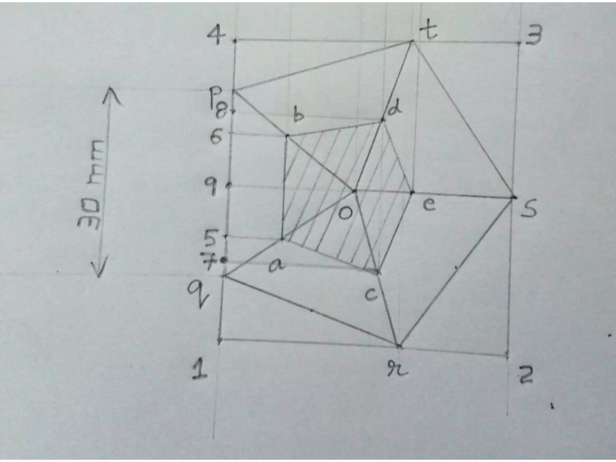 Isometric view of truncated pentagonal pyramid | PPTX