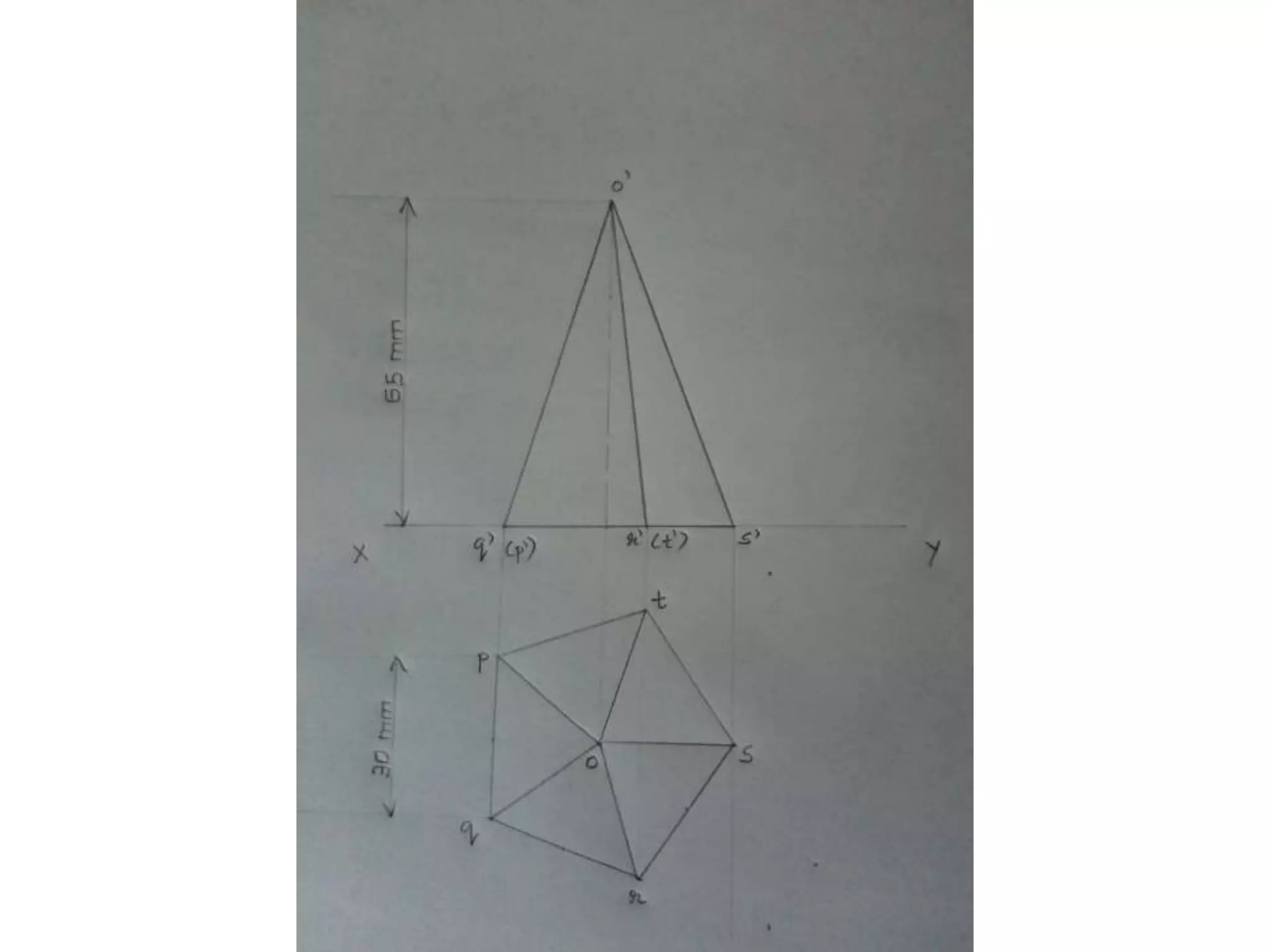 Isometric view of truncated pentagonal pyramid | PPTX