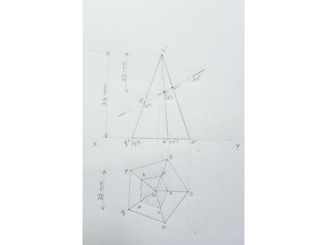 Isometric view of truncated pentagonal pyramid | PPTX